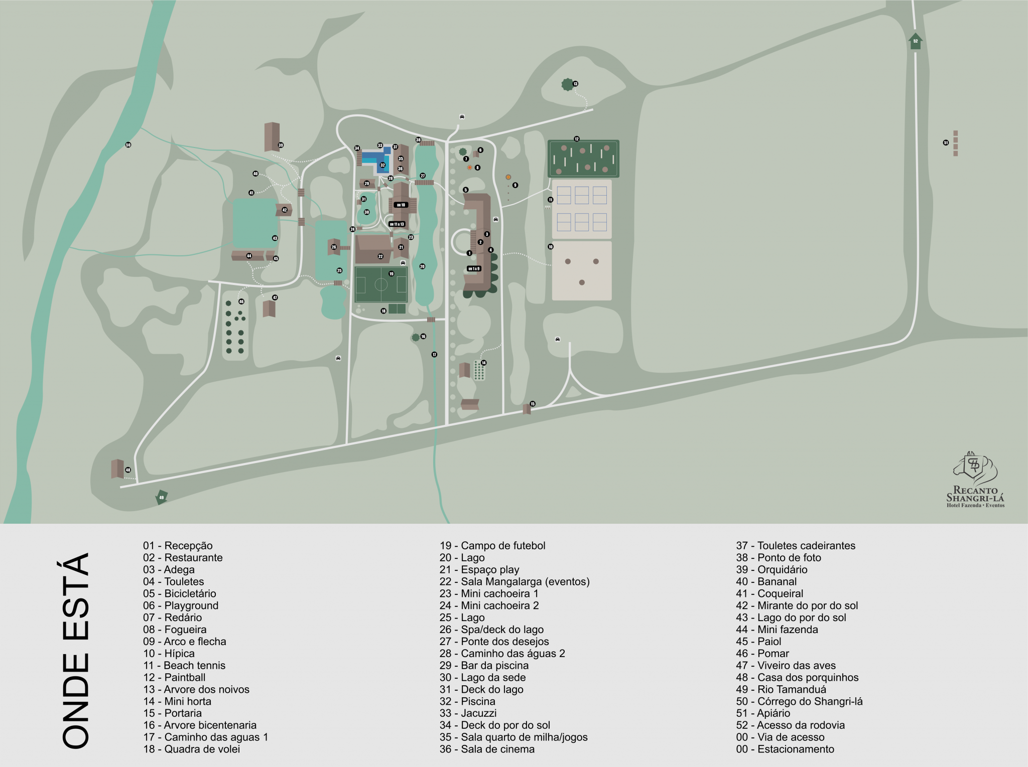 MAPA DO HOTEL FAZENDA | SHANGRI-LÁ HOTEL FAZENDA - BROTAS